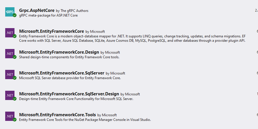 Grpc Service Create Using Net Core 60 Entity Framework For Crud Operation